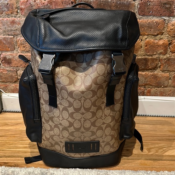 Coach | Bags | Coach Backpack In Signature Canvas | Poshmark